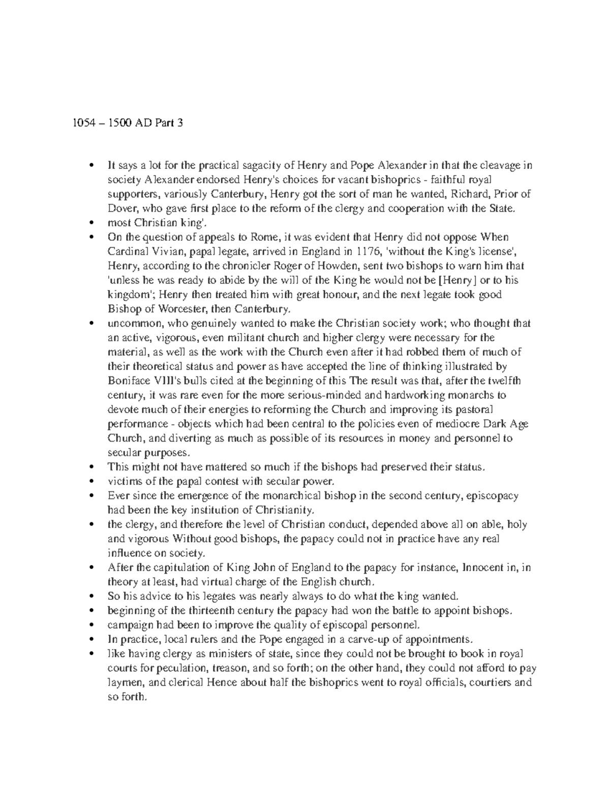 1054 – 1500 AD Part Three - 1054 – 1500 AD Part 3 It says a lot for the ...