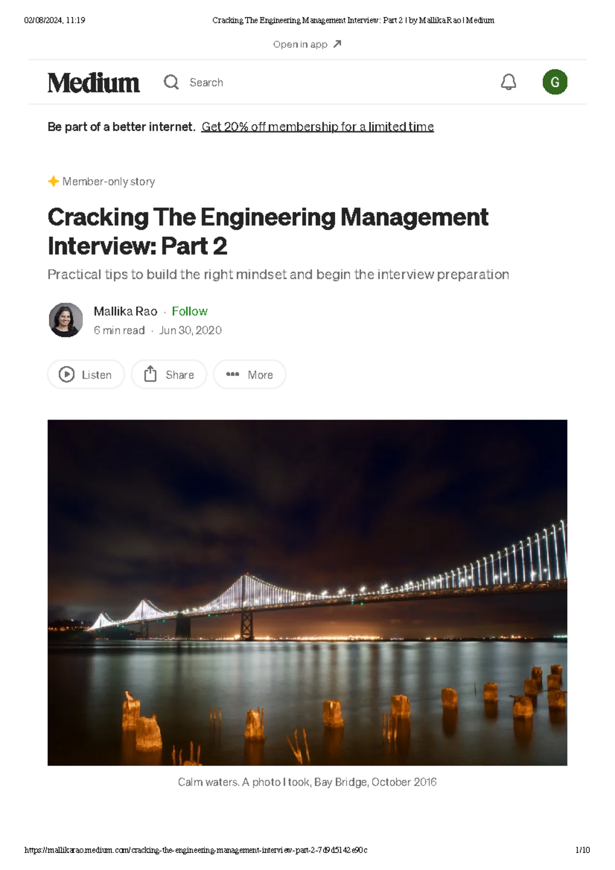 Cracking The Engineering Management Interview Part 2 by Mallika Rao ...