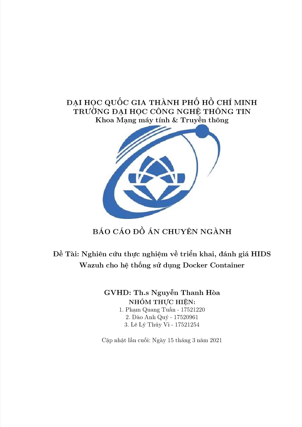 Pdf-wazuh compress - Wazuh - Đ I H C QU C GIA THÀNH PH H CHÍ MINHĐ I H C QU C GIA THÀNH PH H CHÍ ...