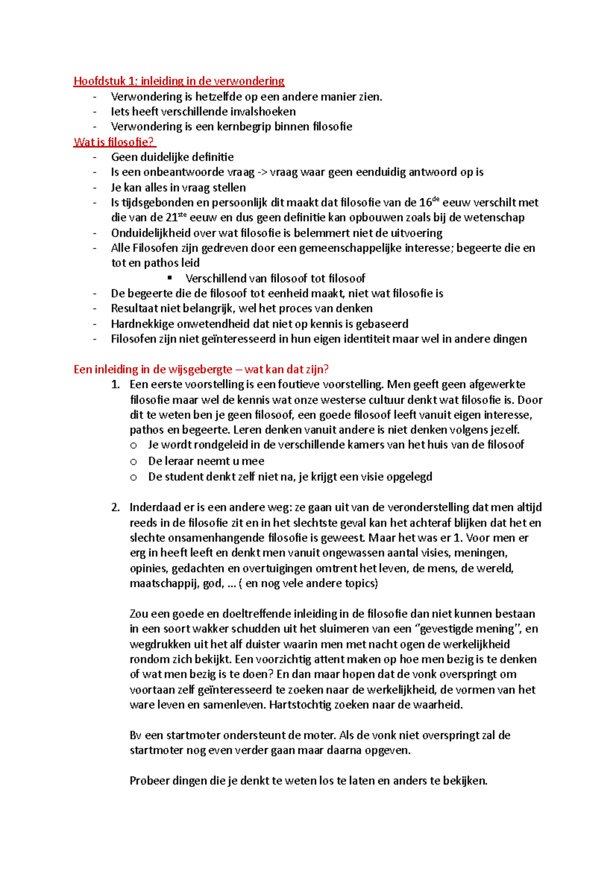 Wat-is-filosofie - Samenvatting Filososfie - Hoofdstuk inleiding in de ...