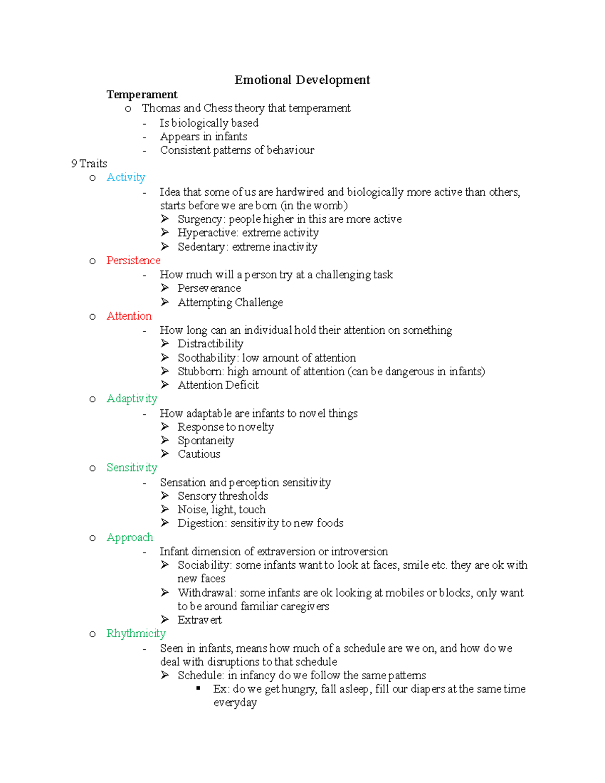 Emotional Development - Emotional Development Temperament o Thomas and ...