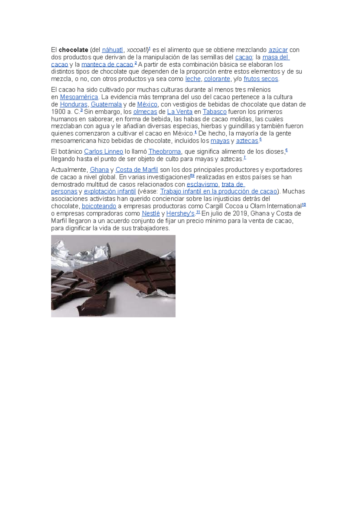 Que es el chocolate - esto tan solo es una prueba con un copia y pega ...