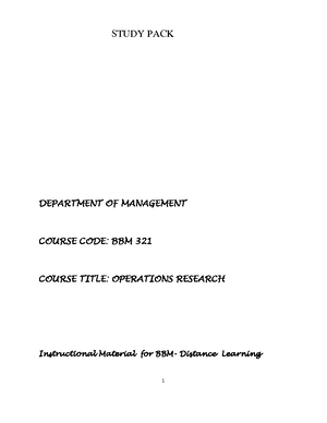 CA02CA3103 Rmtlpp Formulation - PREVIEW Linear Programming ...