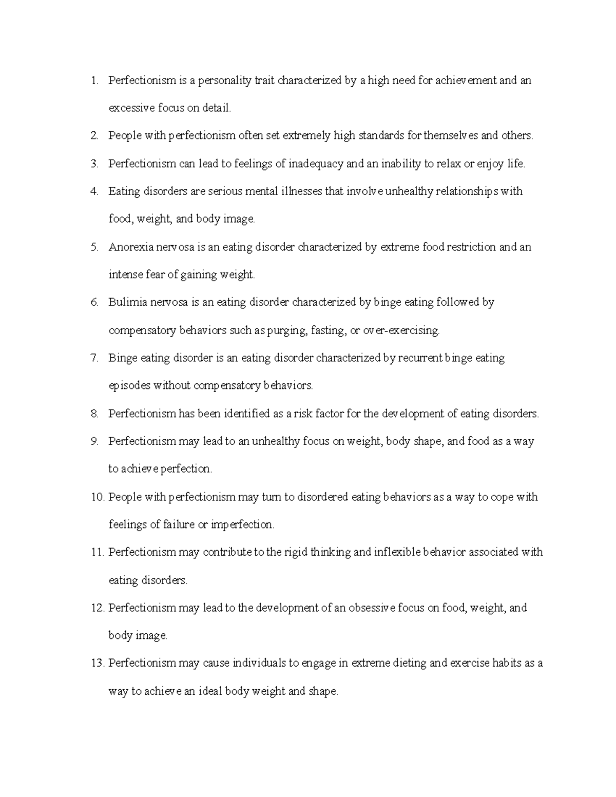 The link between perfectionism and eating disorders - Perfectionism is ...