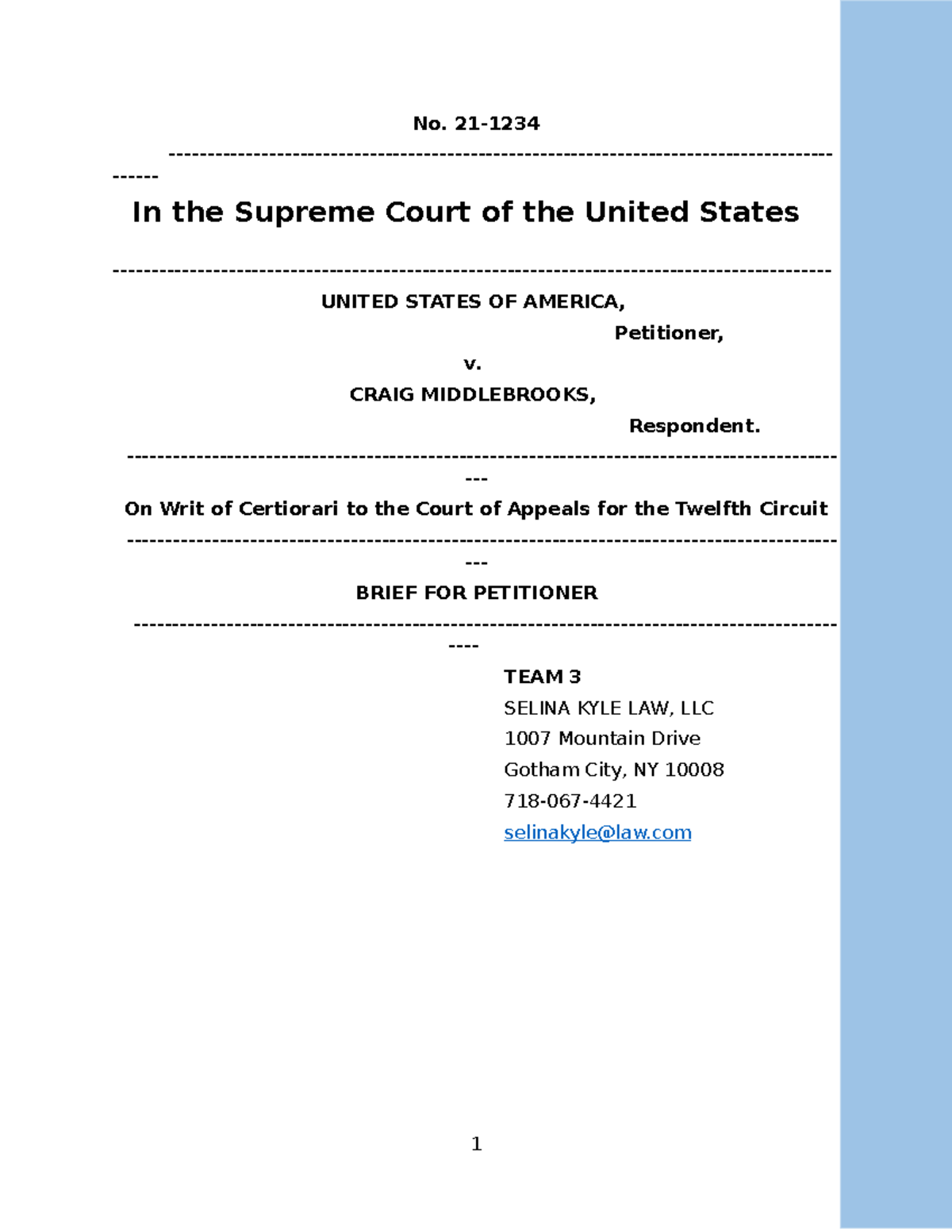 Supreme Court Brief - **No. 21-** In the Supreme Court of the United ...