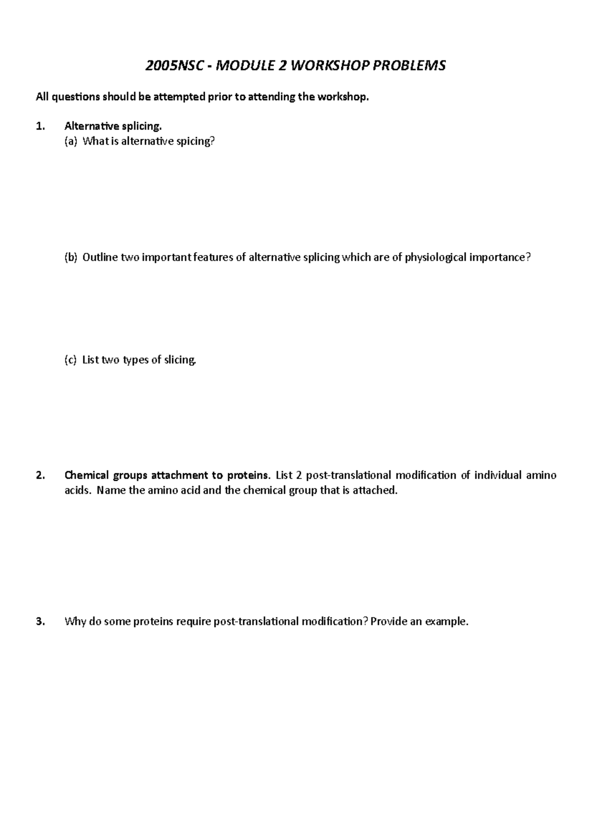 2005 NSC Module 2 Workshop Questions - 2005NSC - MODULE 2 WORKSHOP ...
