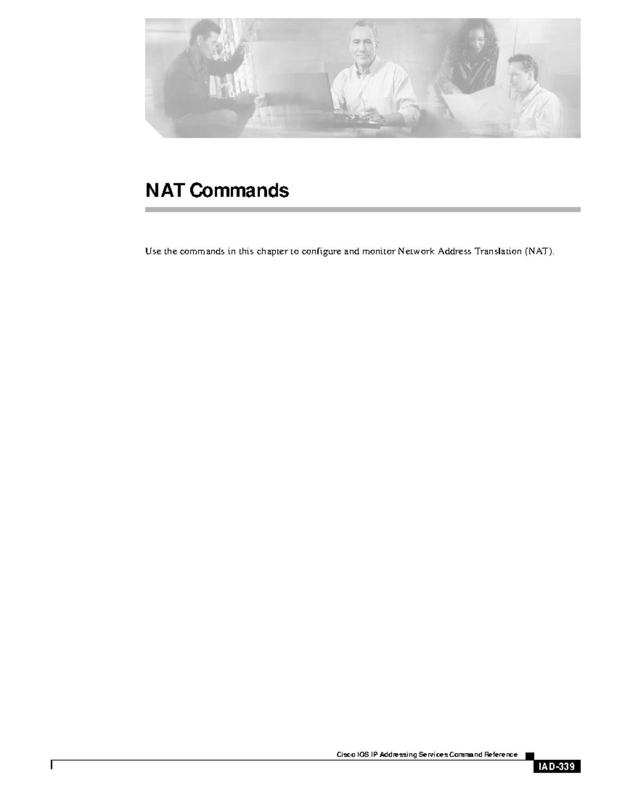 Nat Command Cisco Ios Ip Addressing Services Command Reference Use