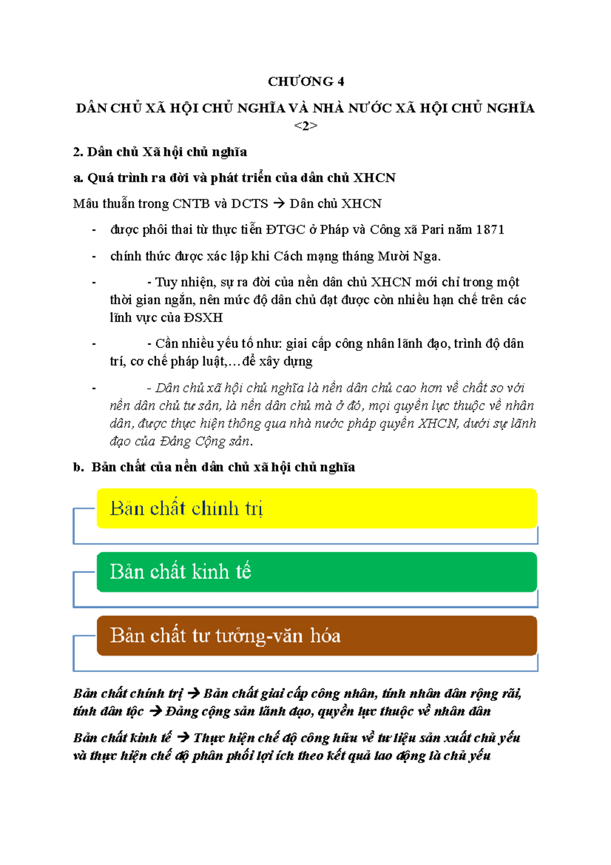 CHƯƠNG 4 Dân chủ xhcn và nhà nước xhcn 2 - CHƯƠNG 4 DÂN CHỦ XÃ HỘI CHỦ ...