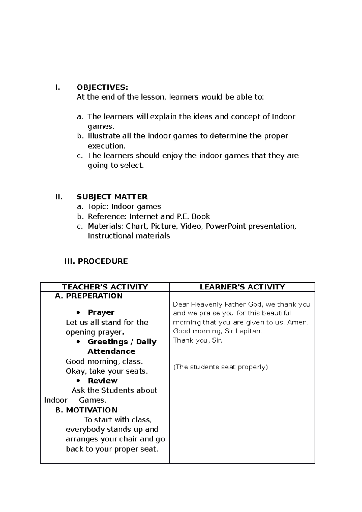 Lesson-PLAN-Bachelor of Physical Education_12345678919gygygygygy - I ...
