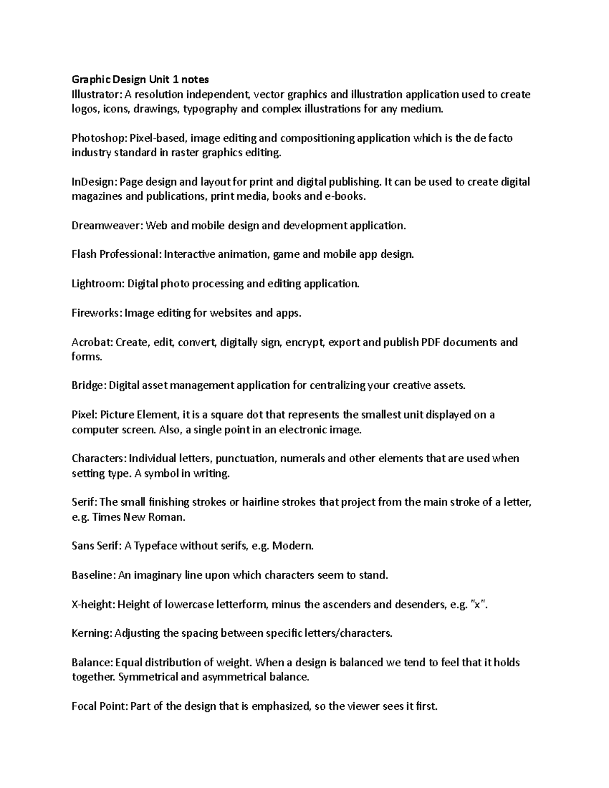 Graphic Design Unit 1 notes - Graphic Design Unit 1 notes Illustrator ...