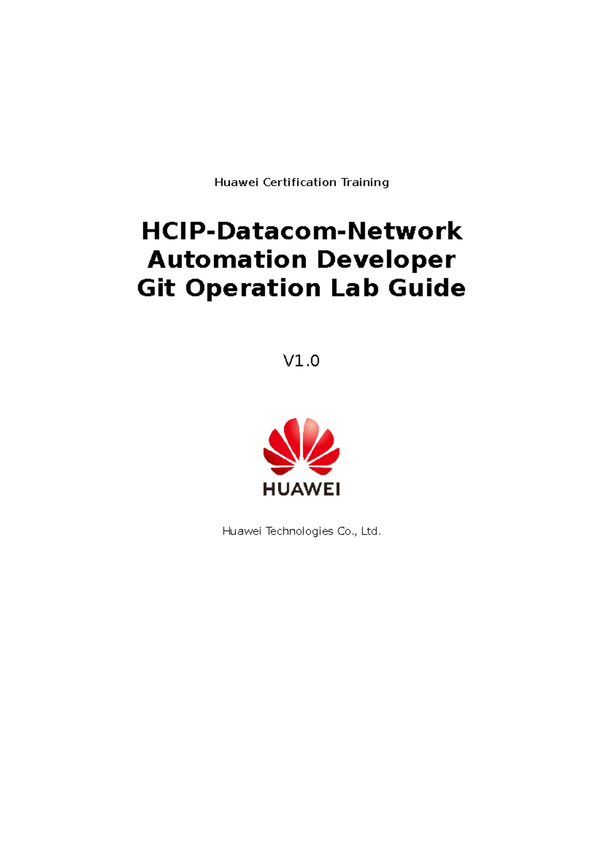 02 HCIP-Datacom-Git Operation Lab Guide - Huawei Certification Training ...