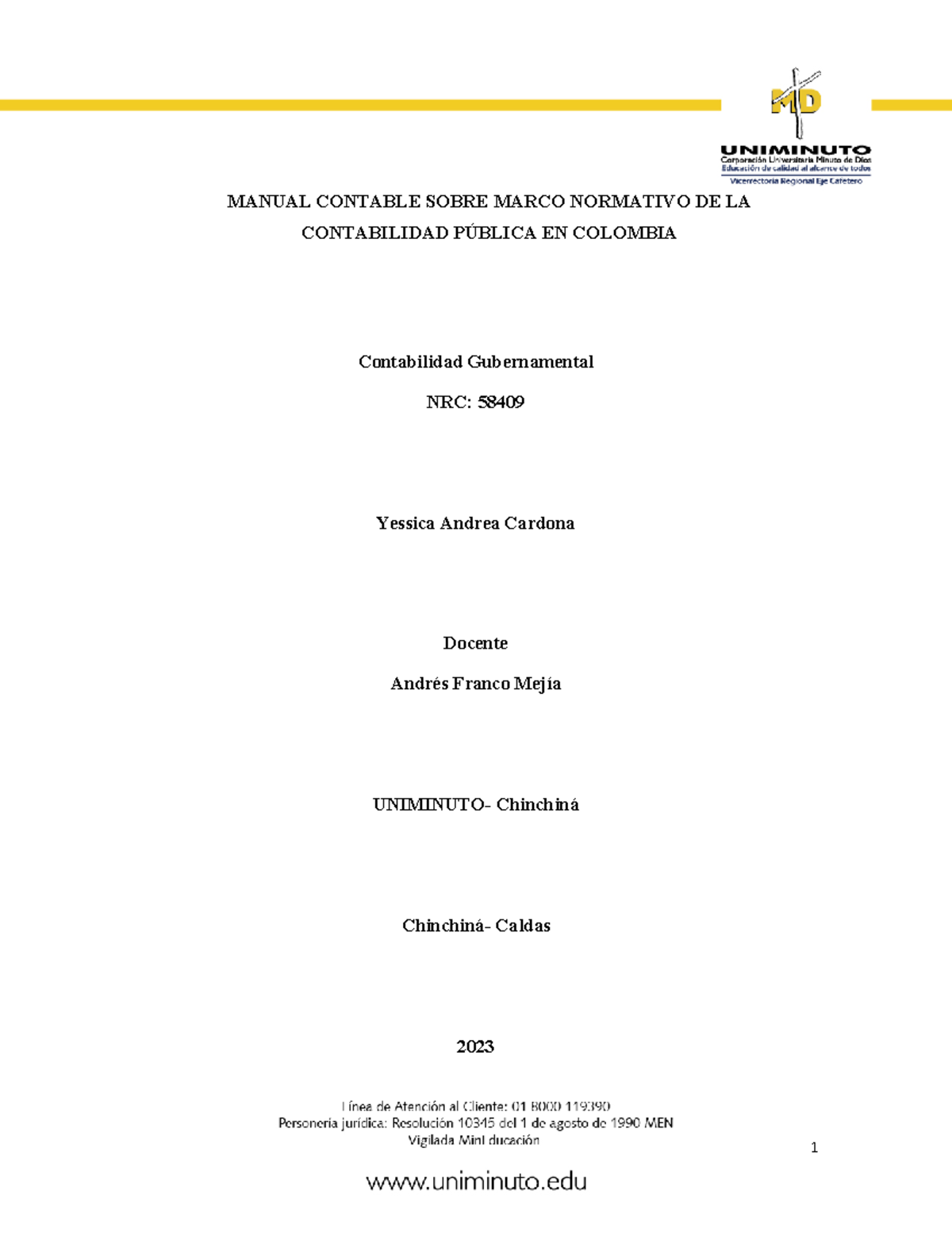 Manual Contable - MANUAL CONTABLE SOBRE MARCO NORMATIVO DE LA ...