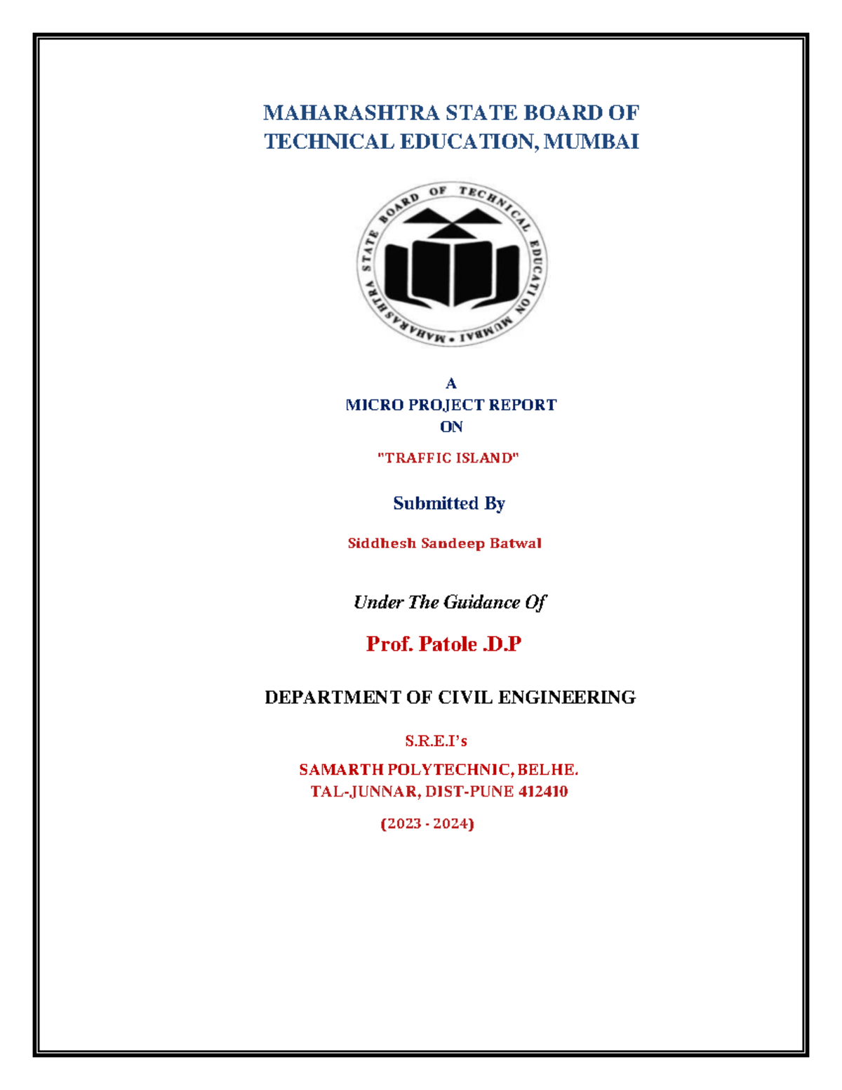 TEN Final MPR - TEN - MAHARASHTRA STATE BOARD OF TECHNICAL EDUCATION ...