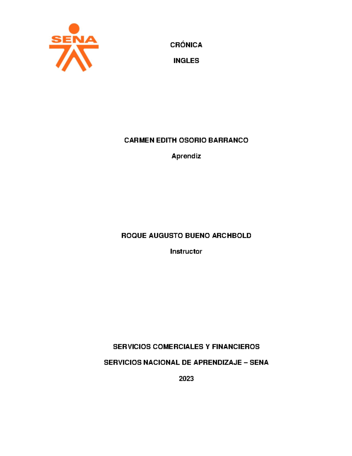 Crónica - Cronica - CRÓNICA INGLES CARMEN EDITH OSORIO BARRANCO ...