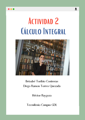 Formulario para calculo integral segundo parcial - Studocu