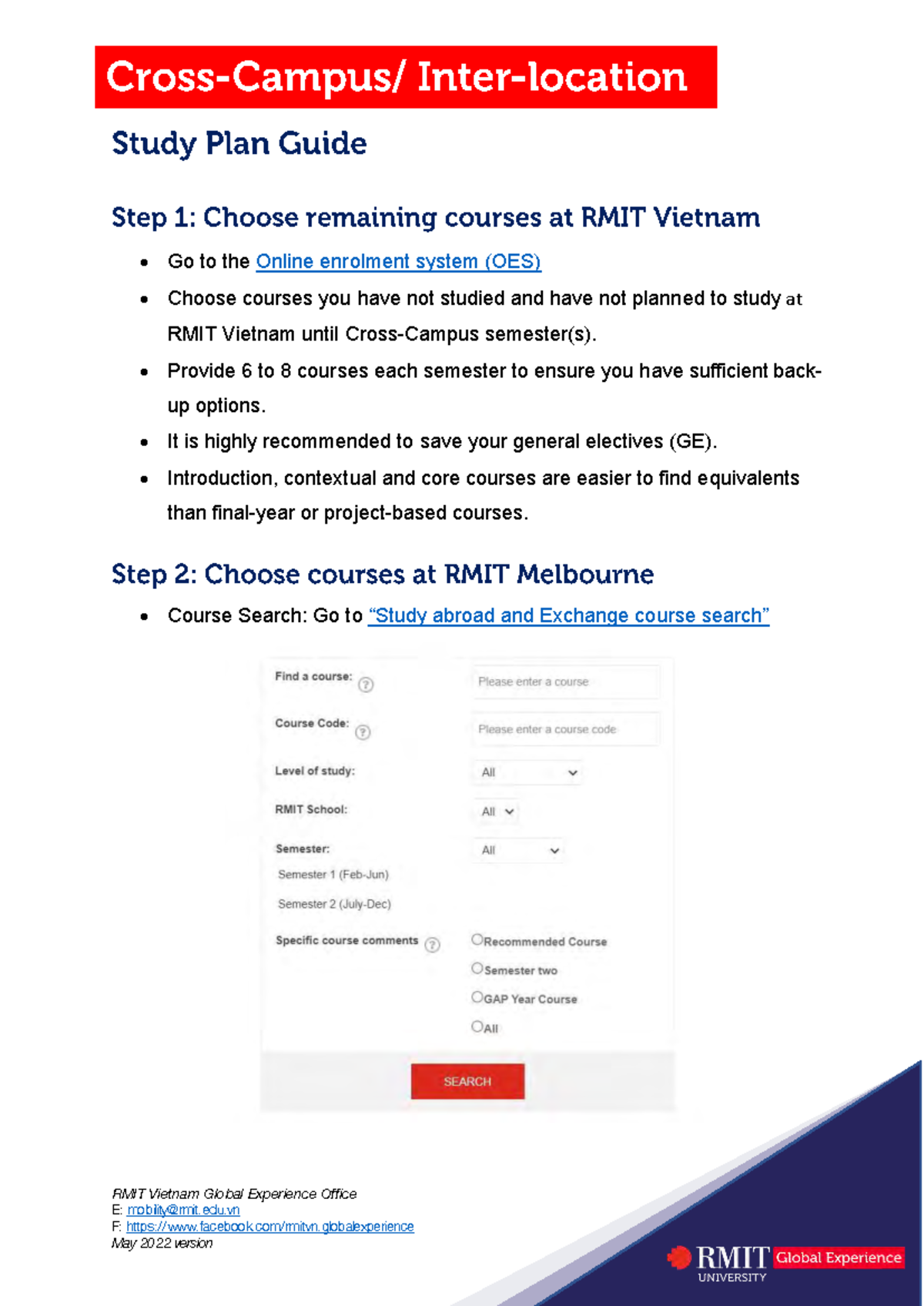 Resized study plan guide for cross campus may 2022 - RMIT Vietnam ...