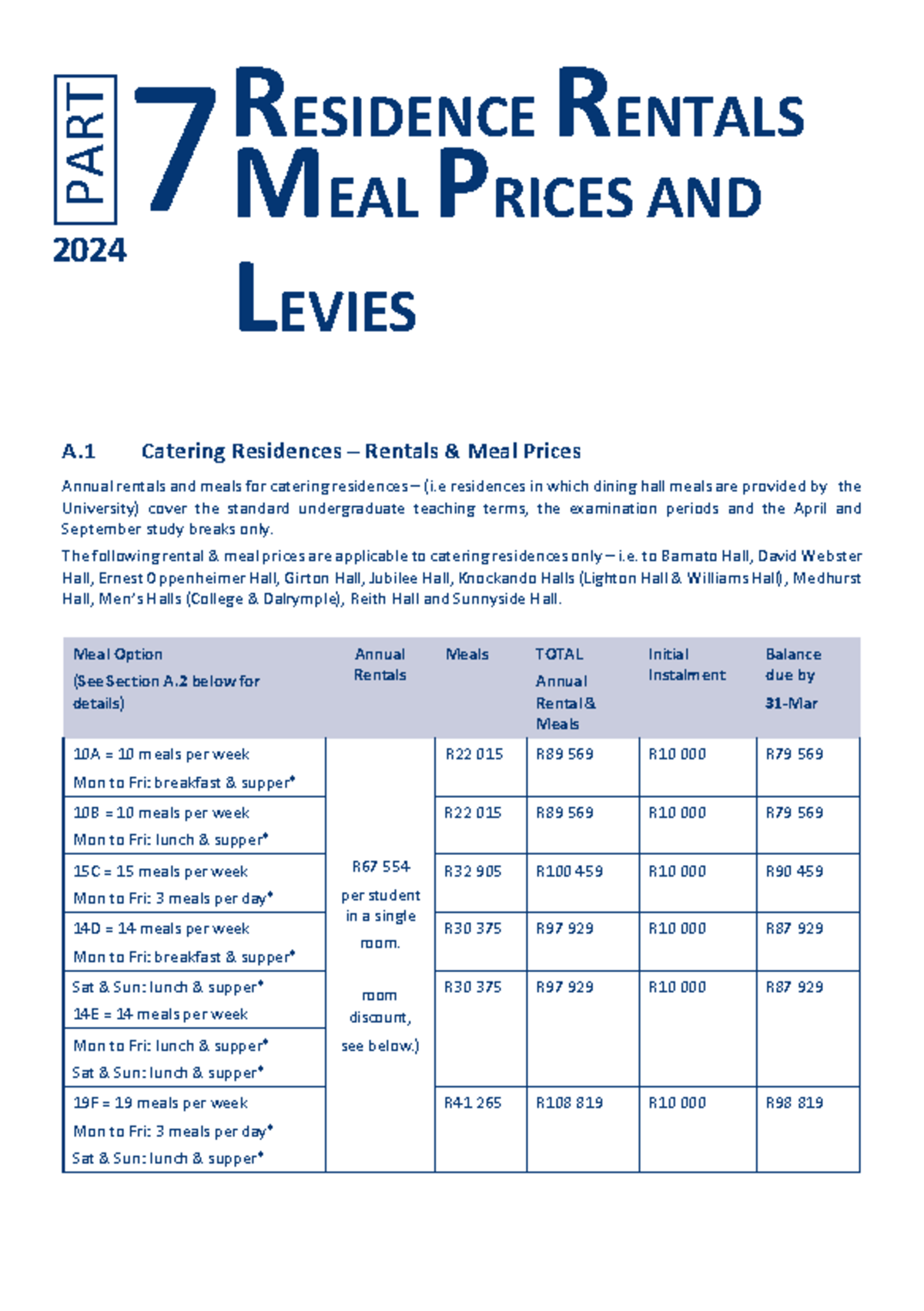 Residence-fees-2024 - Required as an additional source - RESIDENCE ...