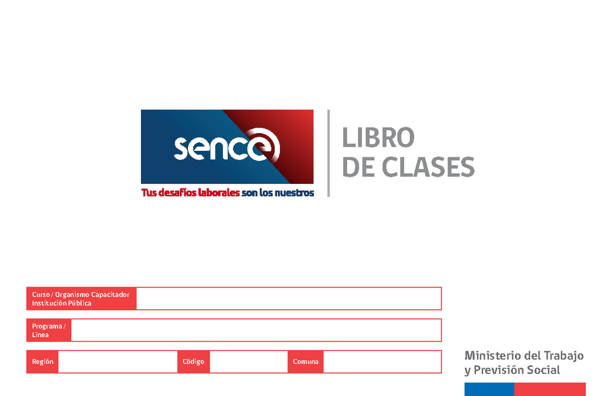 Libro de Clases Sence 2021 (003) - Curso / Organismo Capacitador ...