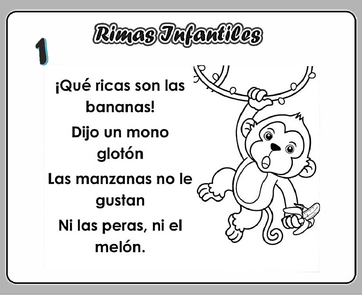 Rimas Infantiles - Rimas Infantiles 1 iQué ricas son las bananas! Dijo ...