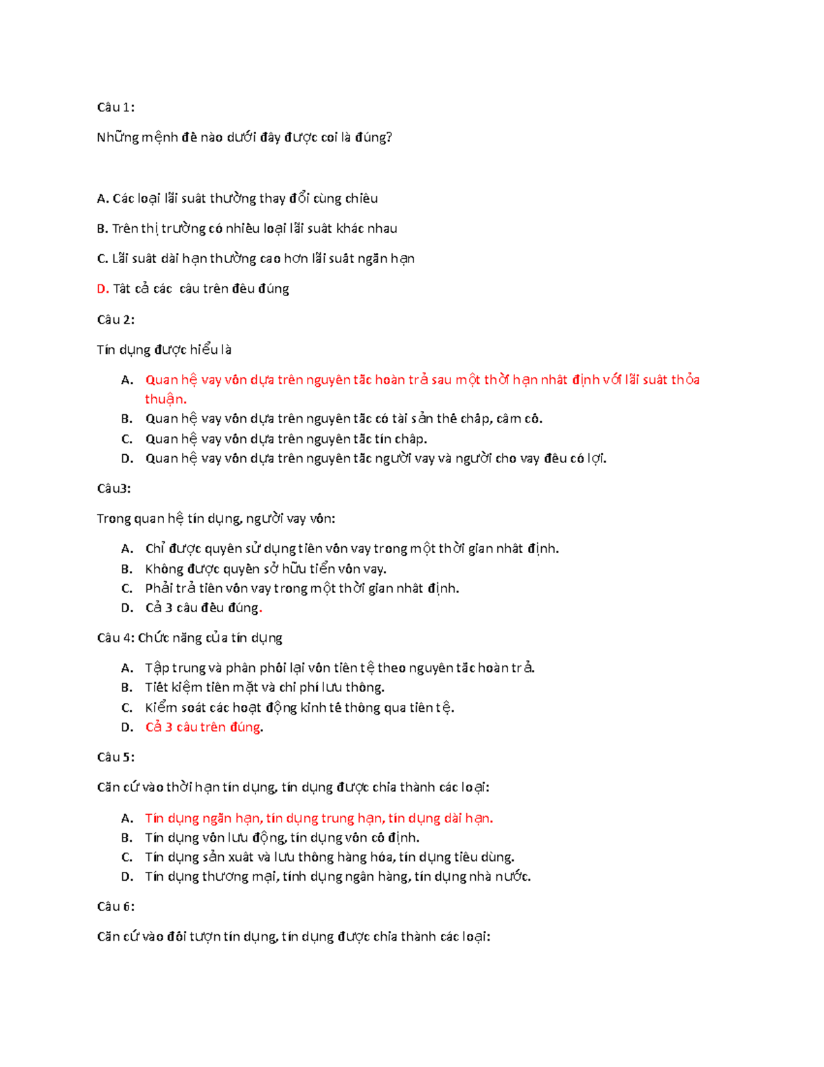 Củng cố chương 7 - oke - Câu 1: Nh ững m ệnh đềề nào d ưới đây đ ược ...