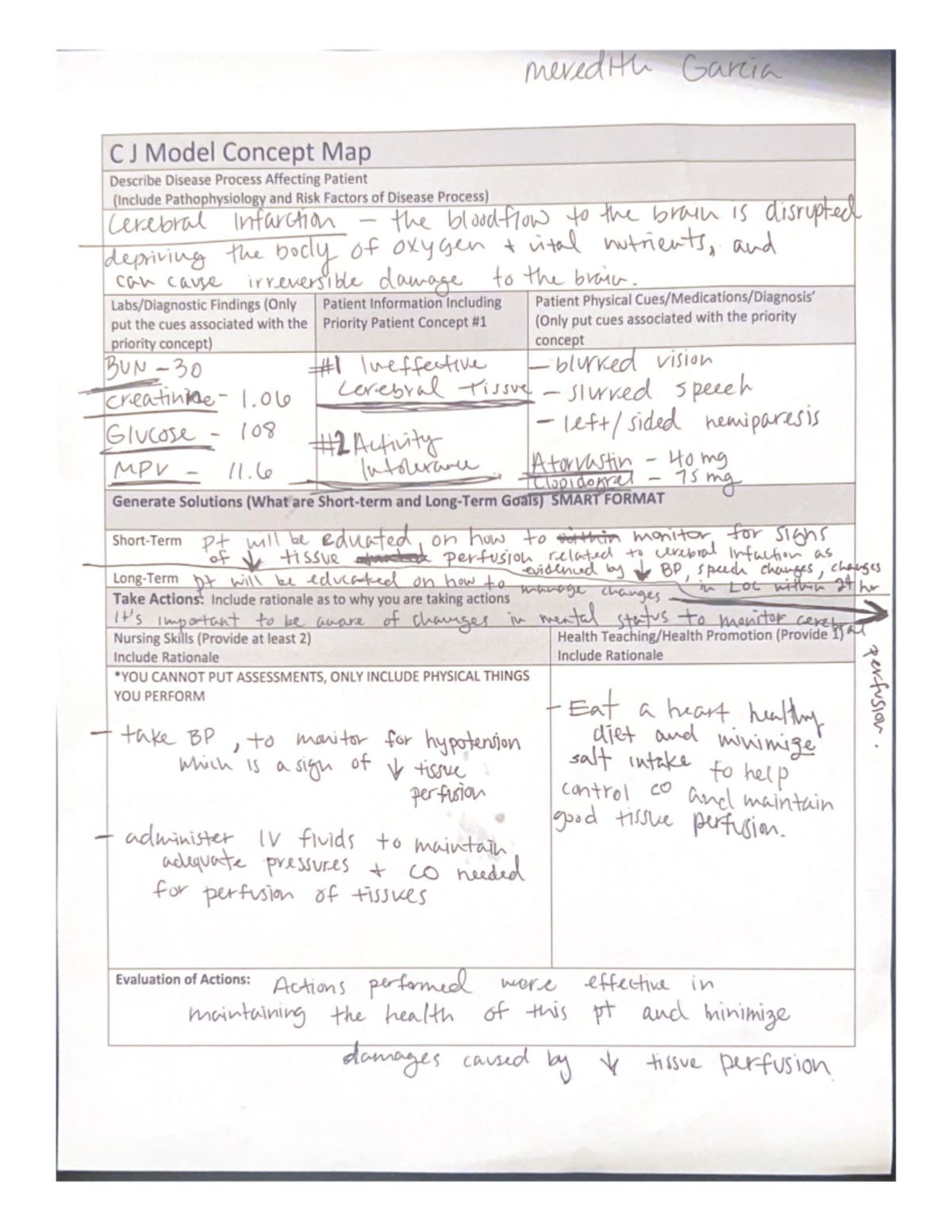 C J Model Concept Map - NURS 3614 - Studocu
