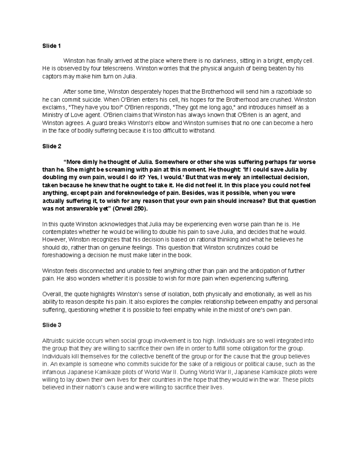 1984 Pres-4 - script - Slide 1 Winston has finally arrived at the place ...