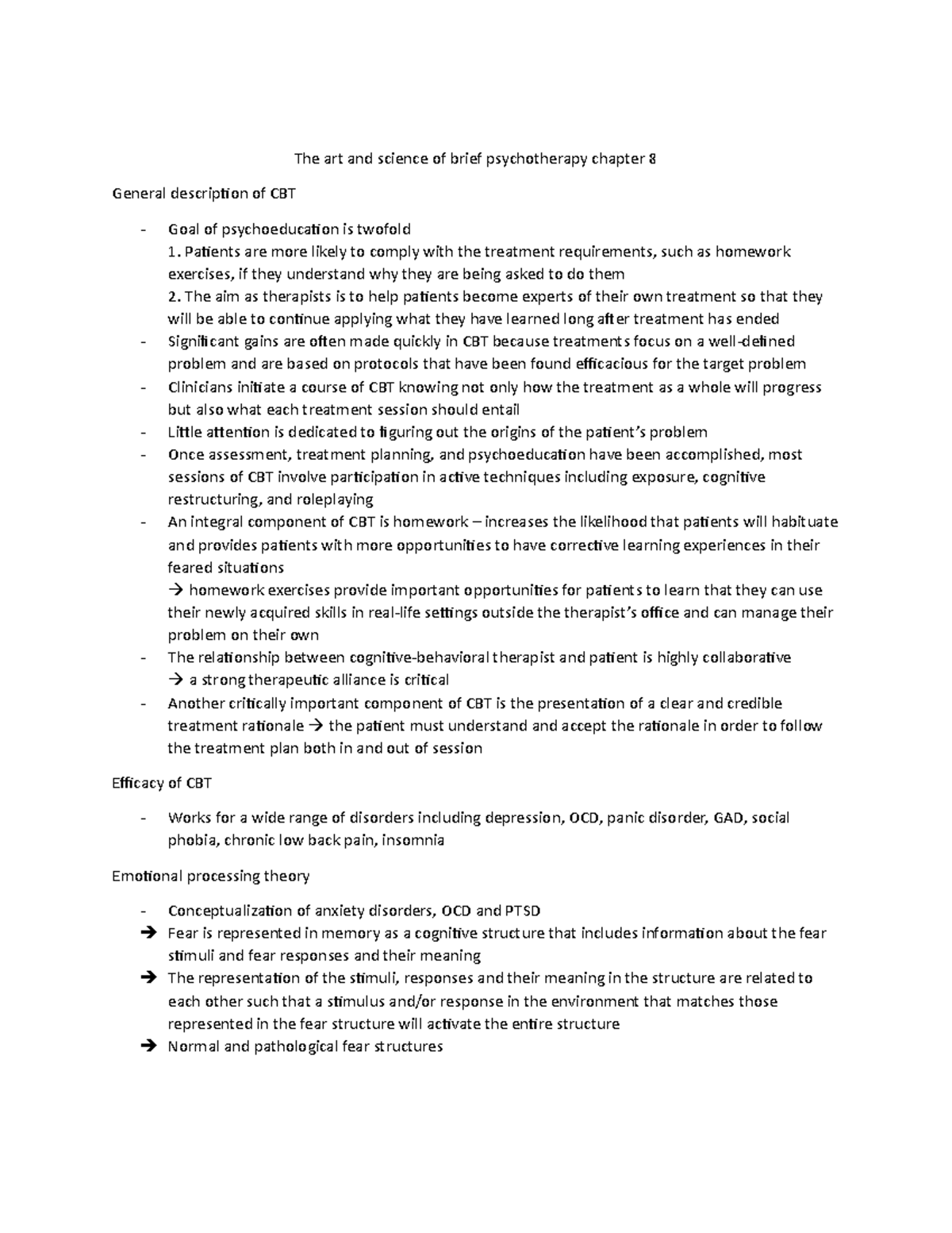 Cognitive behavioral therapy - application and guidelines - The art and ...