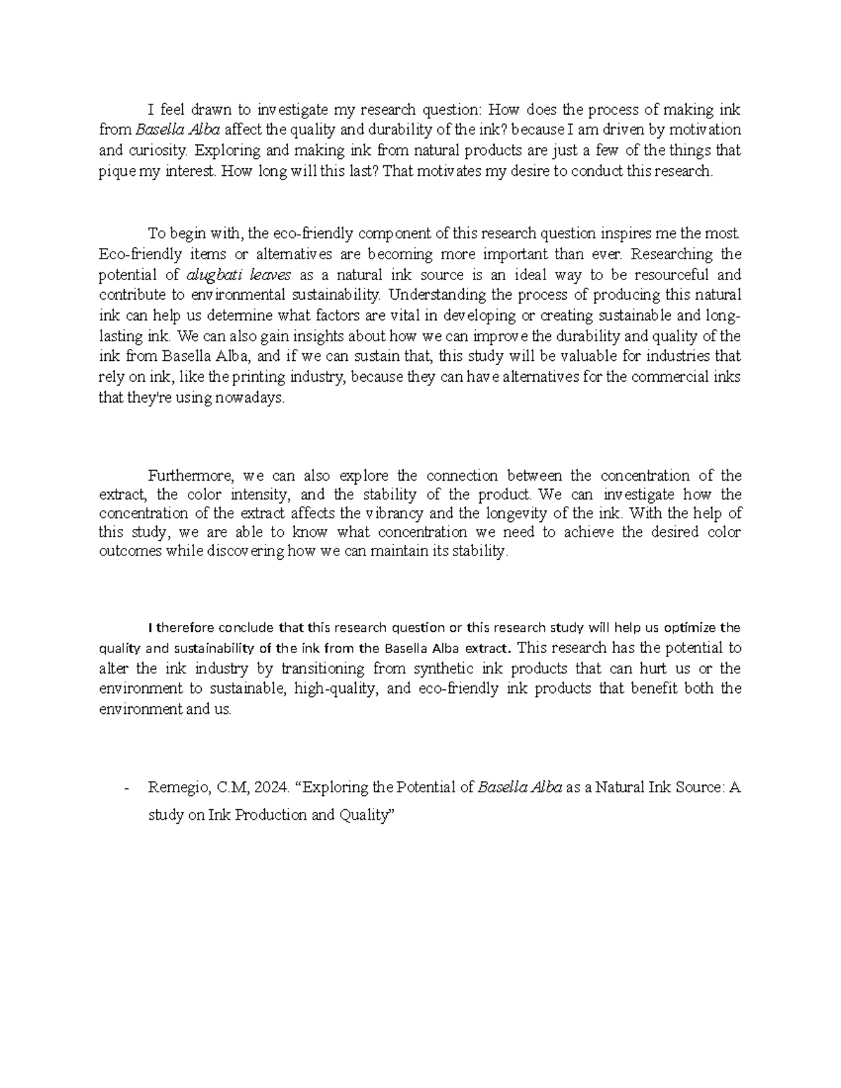 Research Reflection Paper - I feel drawn to investigate my research ...