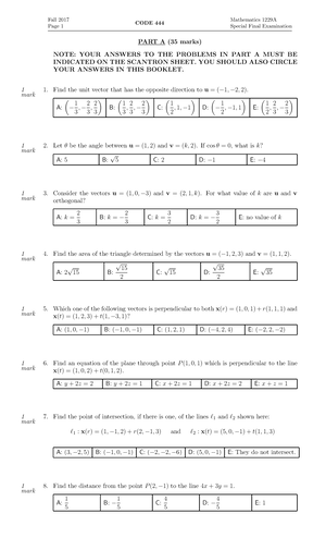 Math 1229A Fall2023 - syllabus - Course Outline Mathematics 1229A ...