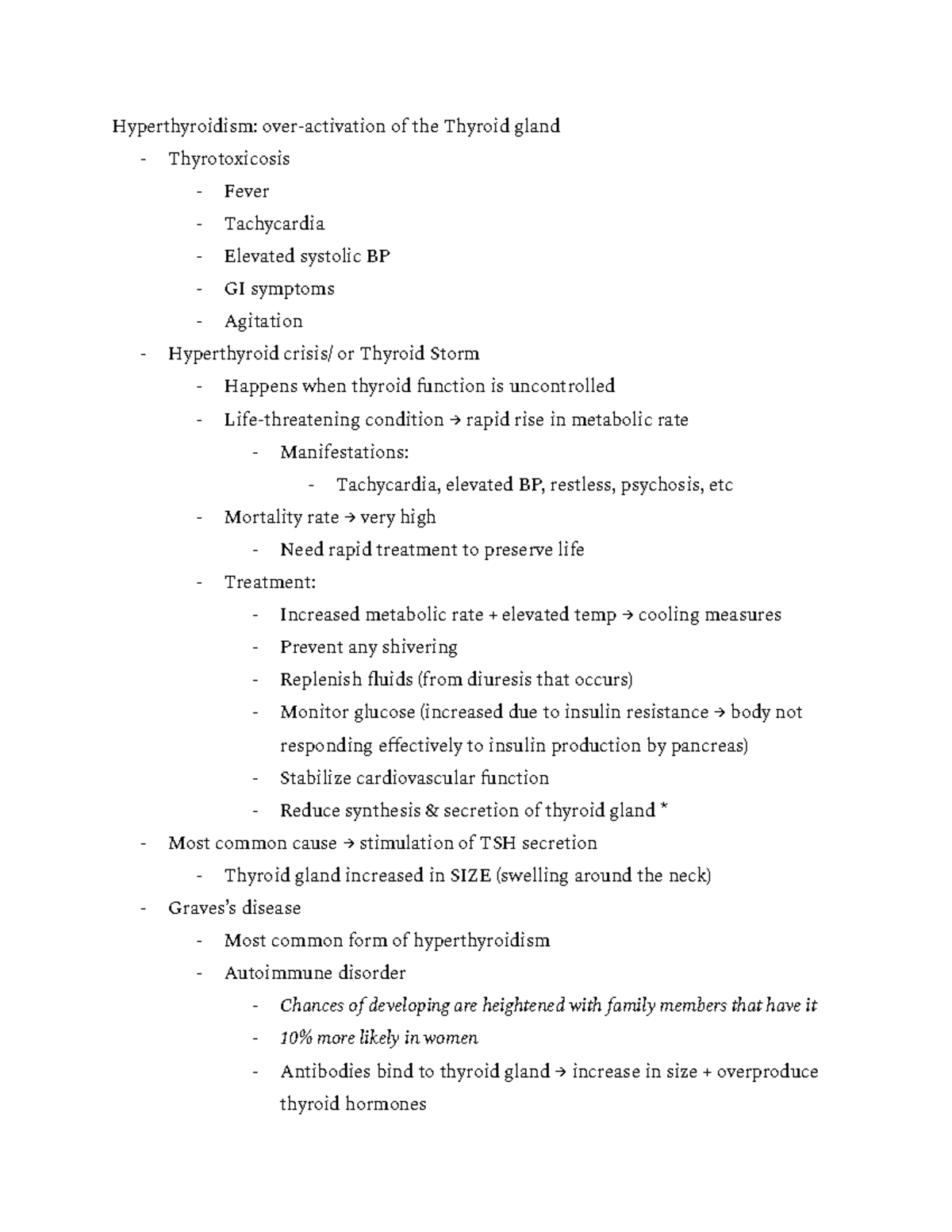 Thyroid Crisis Reasons - Hyperthyroidism: over-activation of the ...