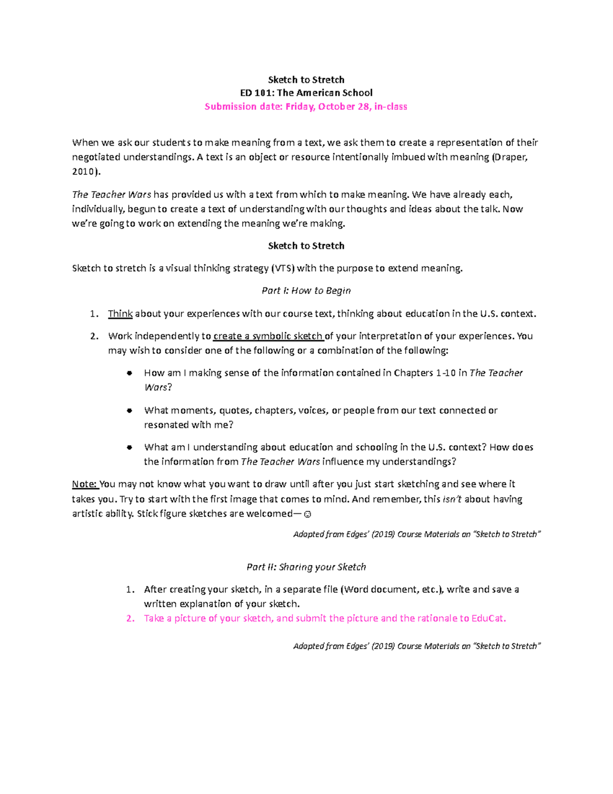 Sketch to Stretch The Teacher Wars - Sketch to Stretch ED 101: The ...