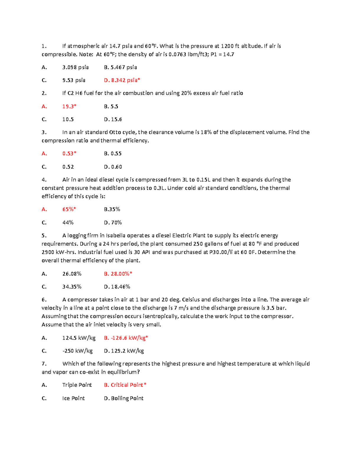 Power and Industrial Plant Engineering Q2 - If atmospheric air 14 psia ...