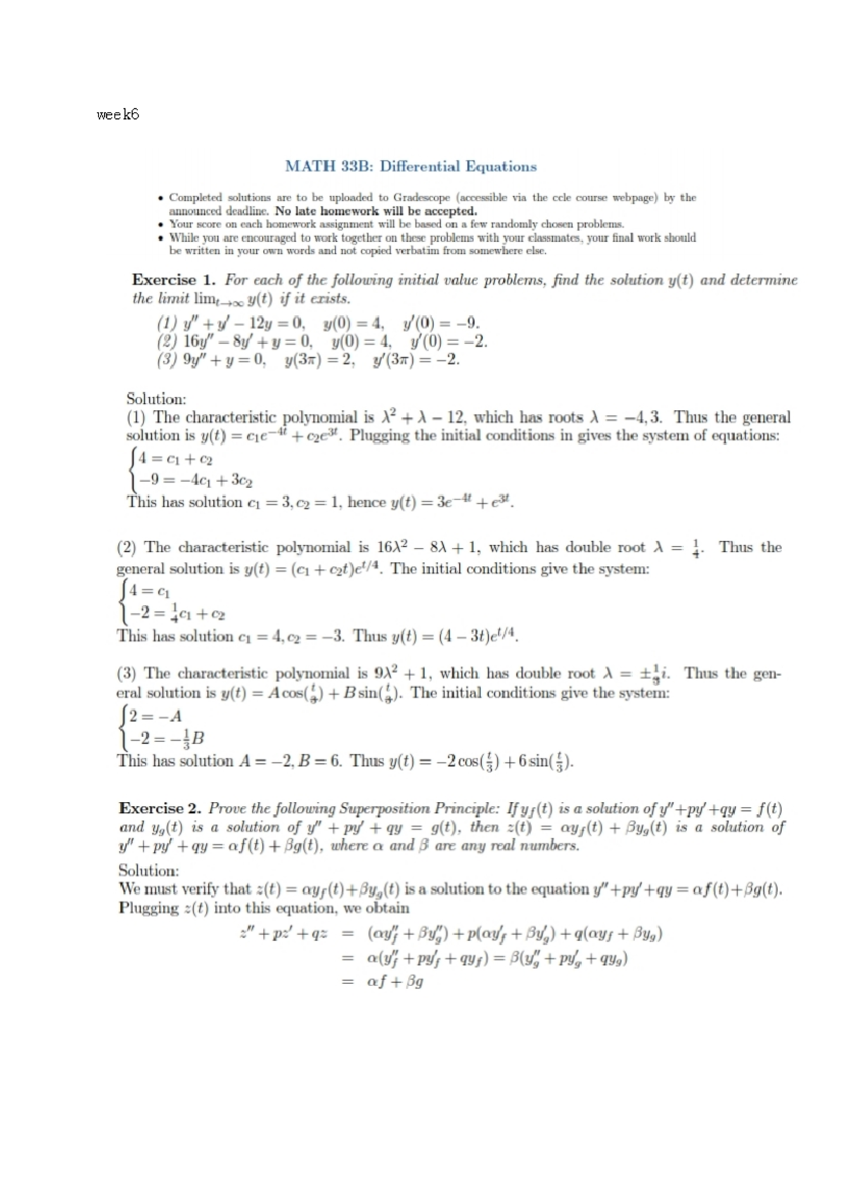Hwweek 6-so - MATH 33B - week - Studocu
