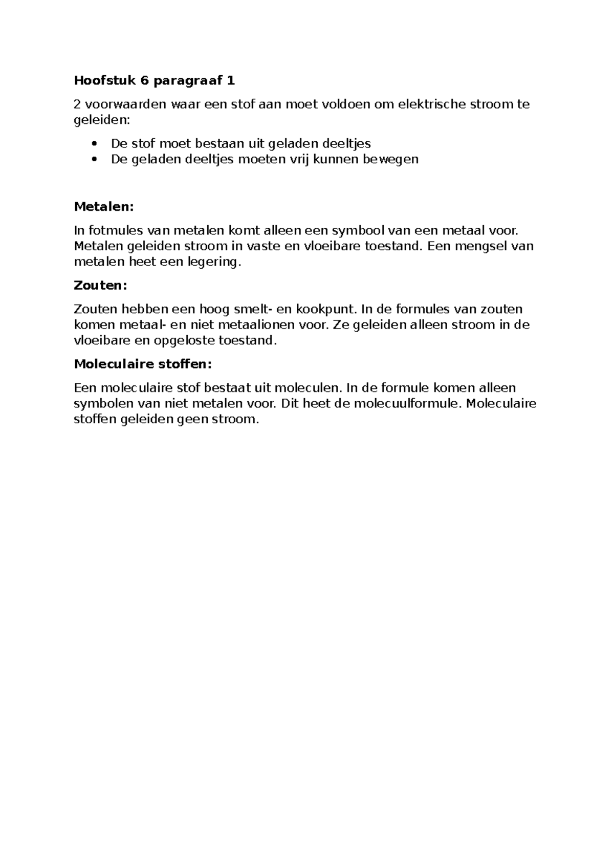 Scheikunde samenvatting hoofdstuk 6 - Hoofstuk 6 paragraaf 1 2 ...