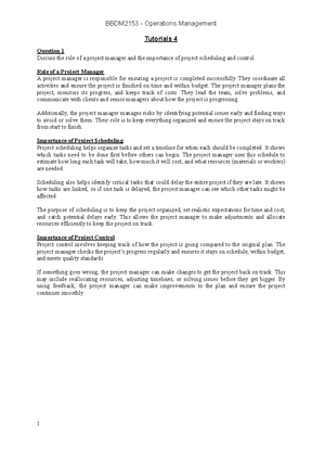 OM Tutorial 1 - Define Operations Management. Operations management (OM) is managing the set of ...