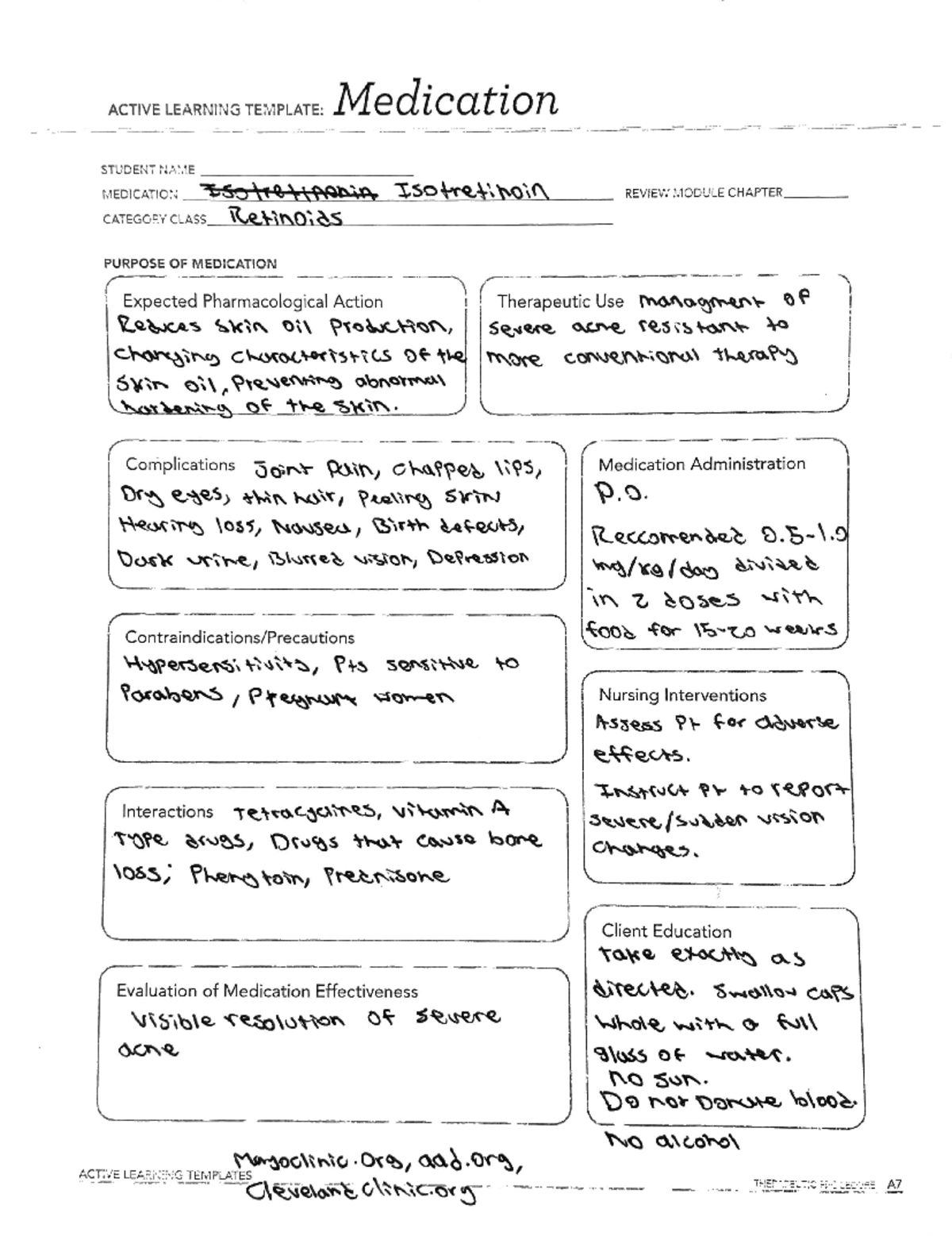 Isotretinoin med card - med card - 300 - Studocu