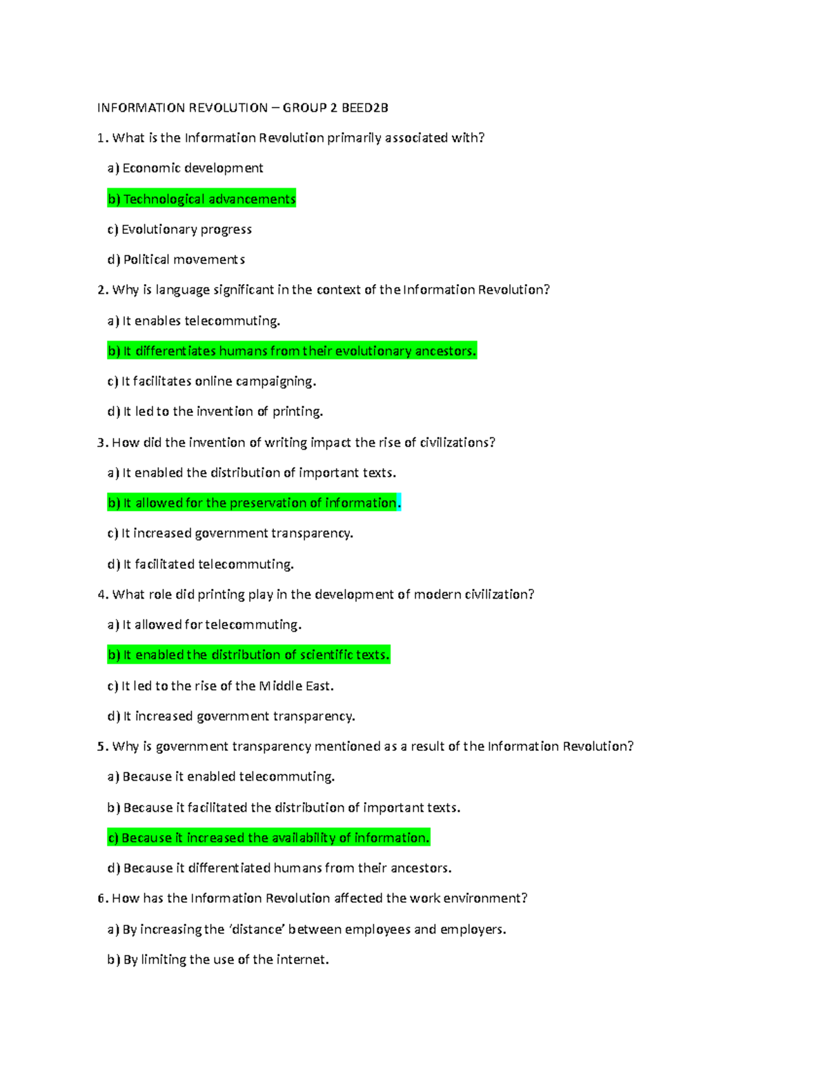 STS- Group-2 - Technology - INFORMATION REVOLUTION – GROUP 2 BEED2B ...