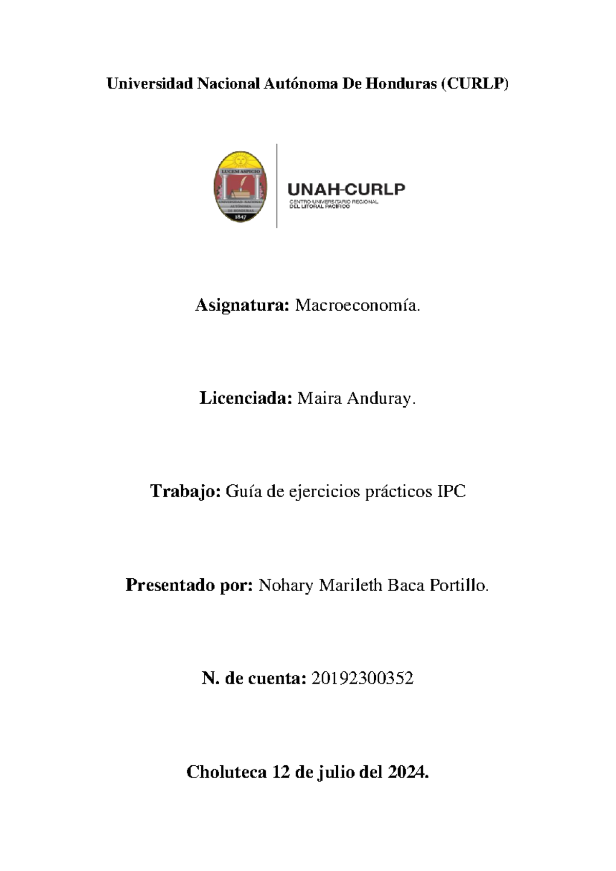 GUIA IPC - Guía IPC - Macroeconomia - Universidad Nacional Autónoma De ...