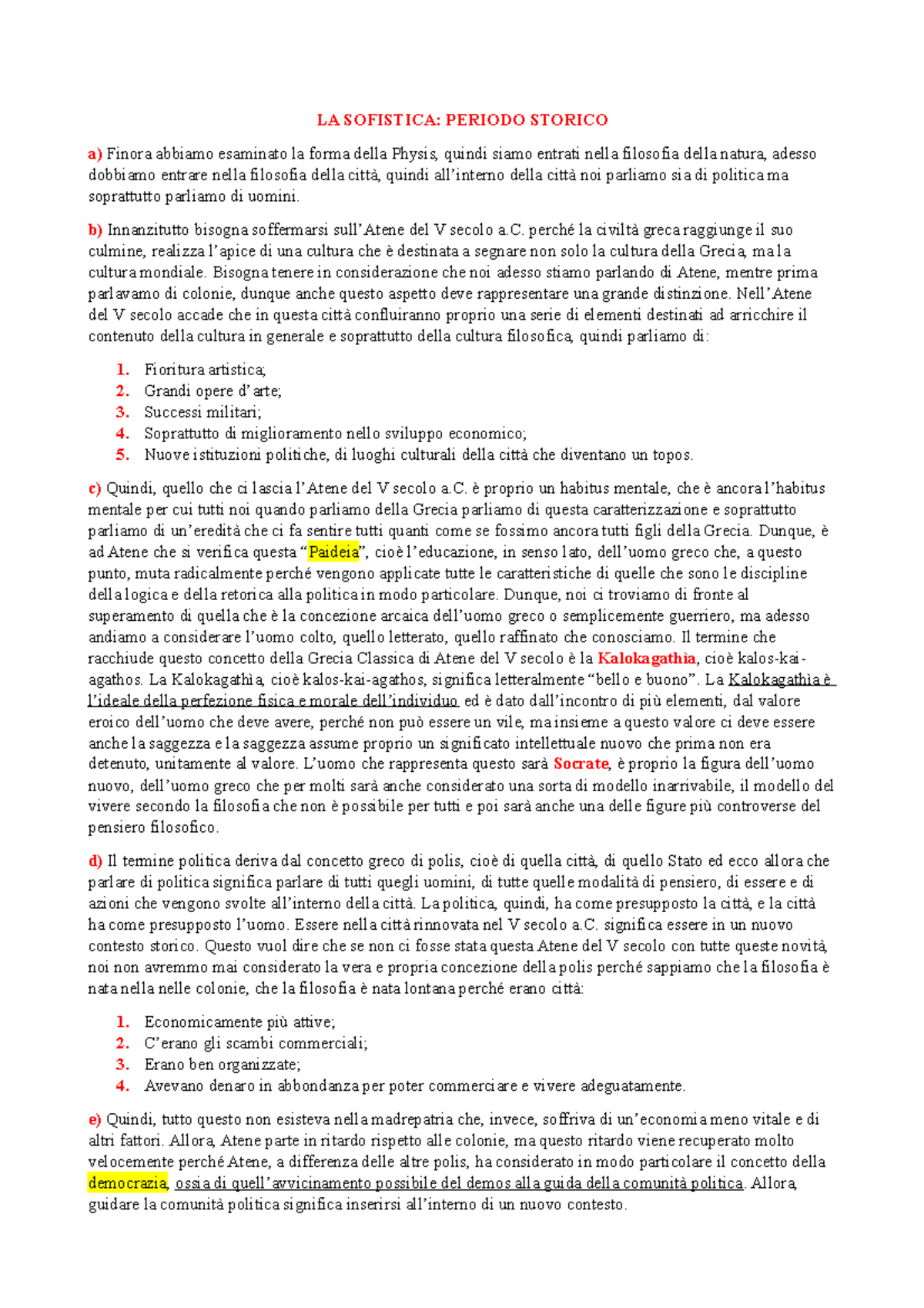 LA Sofistica di Aristotele dasdsad - LA SOFISTICA: PERIODO STORICO a ...