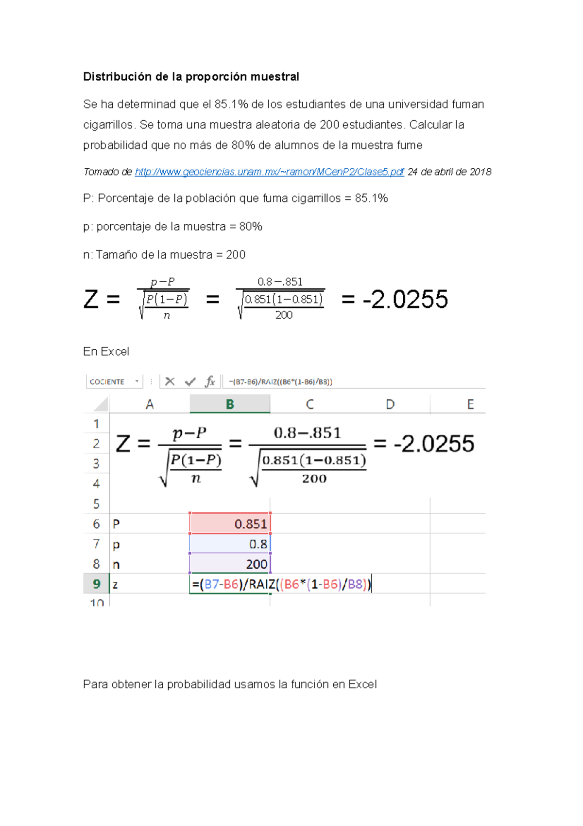 Distribución de la proporción muestral - Distribución de la proporción ...