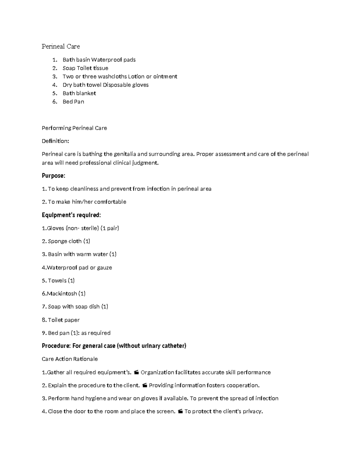 Perineal Care - Perineal Care Bath basin Waterproof pads Soap Toilet ...