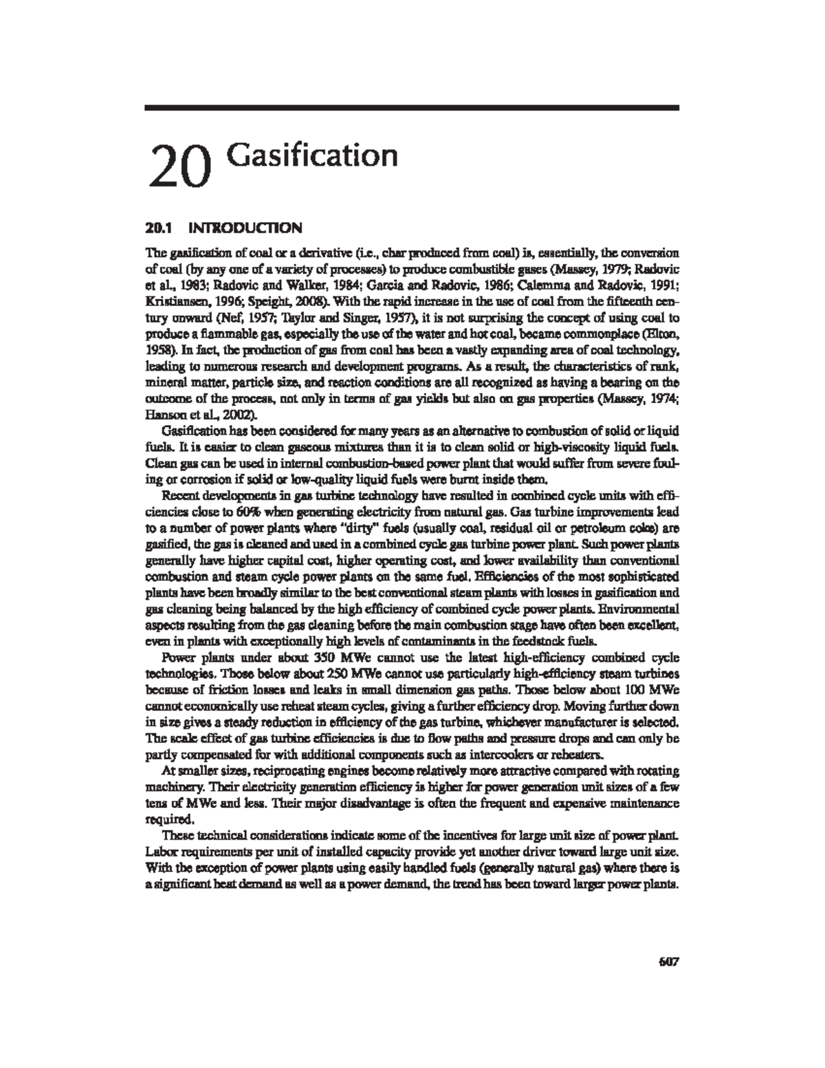 Gasification (2) 241010 115725 - 20 Gasification 20 INTRODUCTION The gasification of coal or a ...