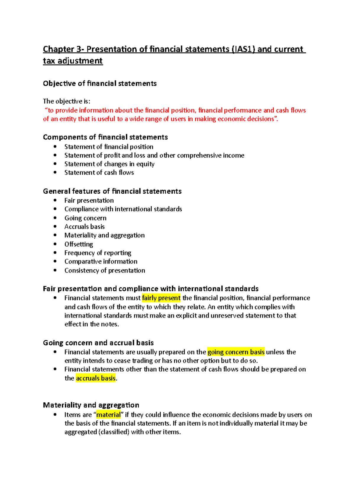 Lecture 3 - Chapter 3- Presentation of financial statements (IAS1) and ...