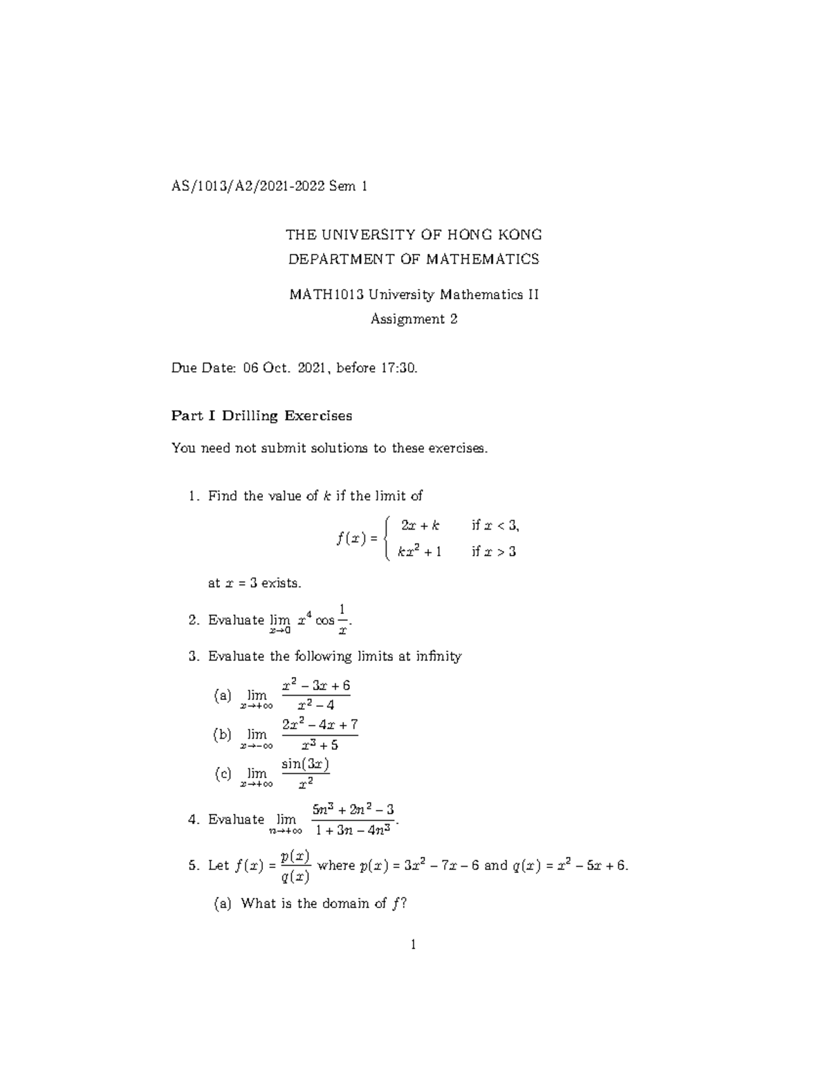 MATH1013 2021Sem1 A2Q 7fde946a2b1e866df4a05a64f6fab68f - AS/1013/A2 ...