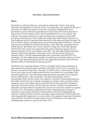 ECG Practical Report - ECG Practical Report Part 1 An ...