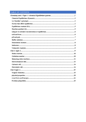 QCAA UNIT 3 and 4 Chemistry Flash Cards - Reversible Reactions ...