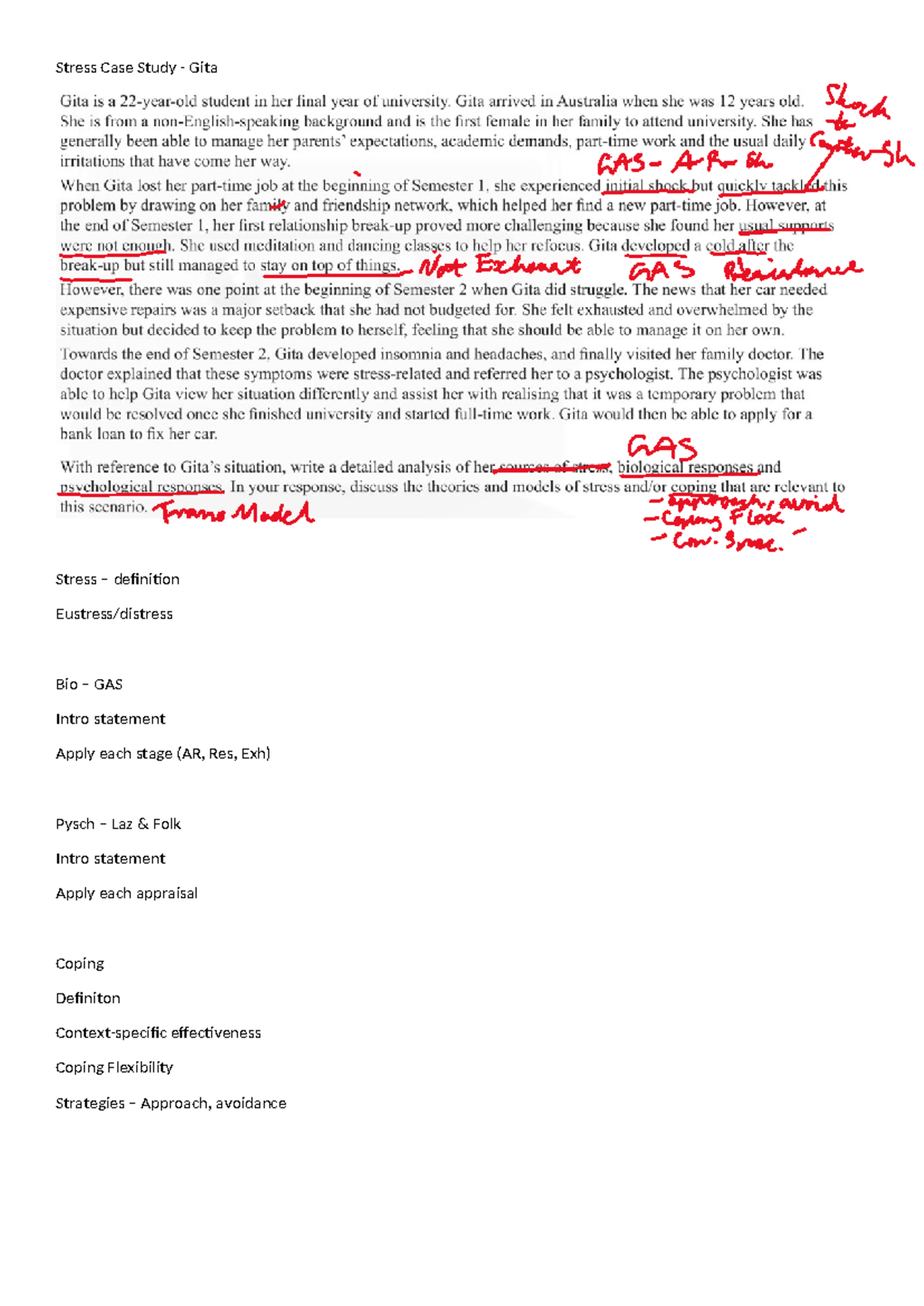 Stress Case Study - Gita - Stress Case Study - Gita Stress – definition ...