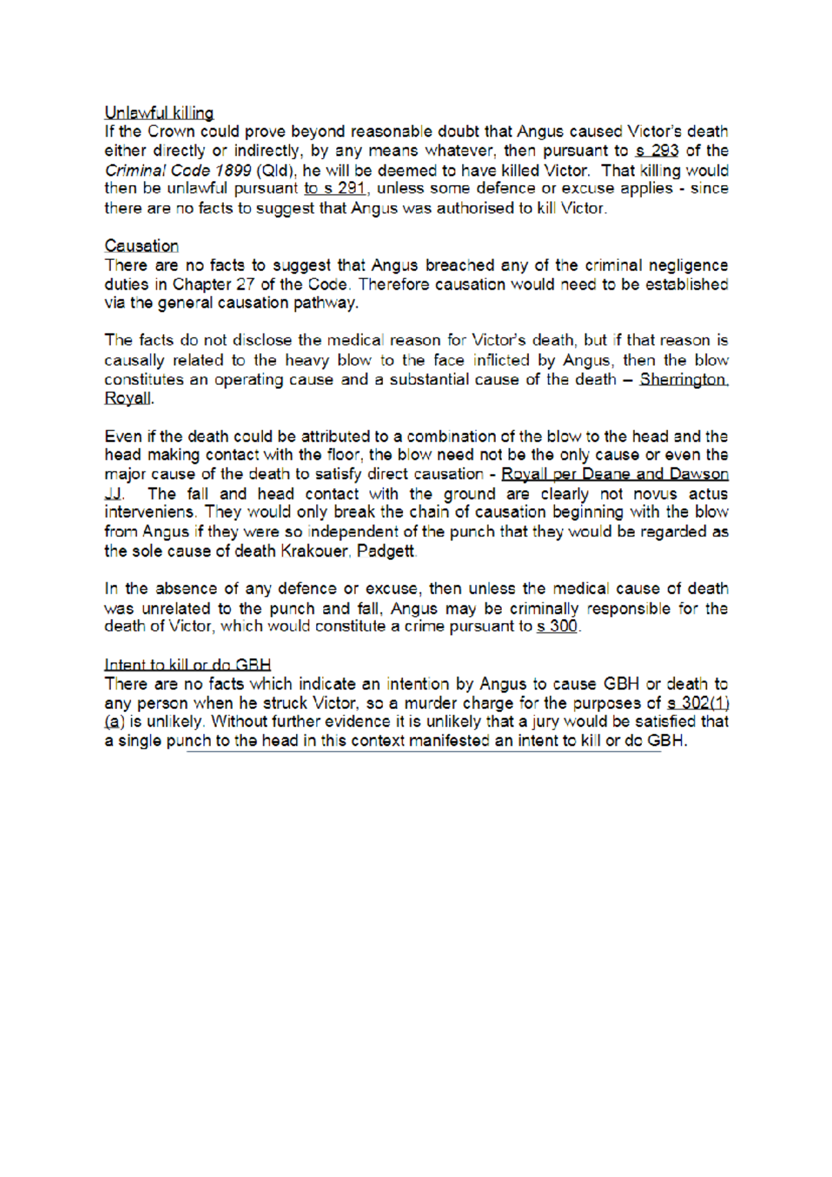 Elements of offences for Criminal law - LLB106 - Studocu