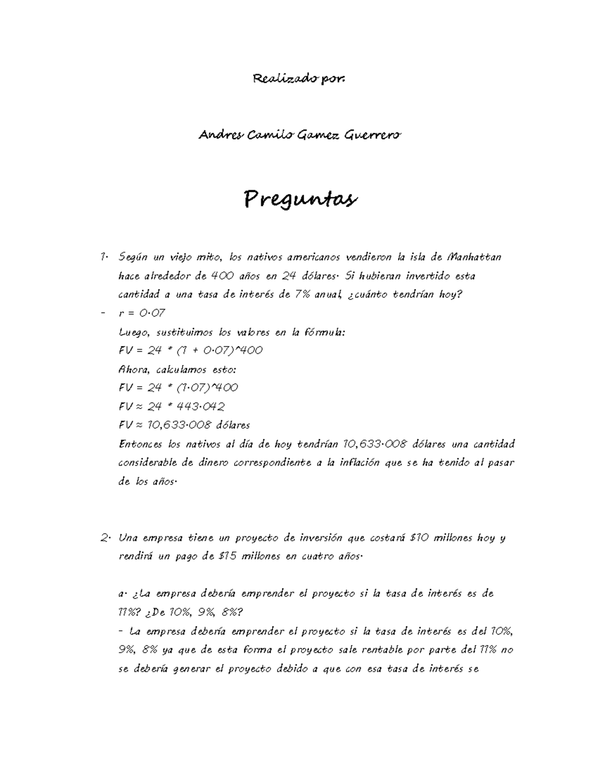 5. Las herramientas basicas de las finanzas - Realizado por: Andres ...