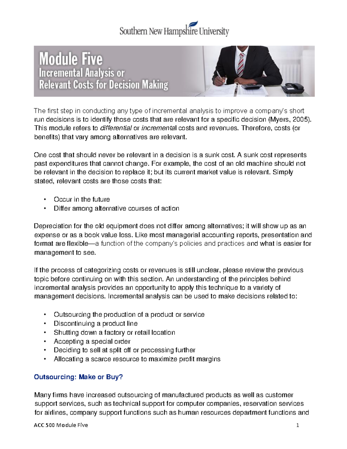 ACC 500 Module 5 Lecture - The first step in conducting any type of ...